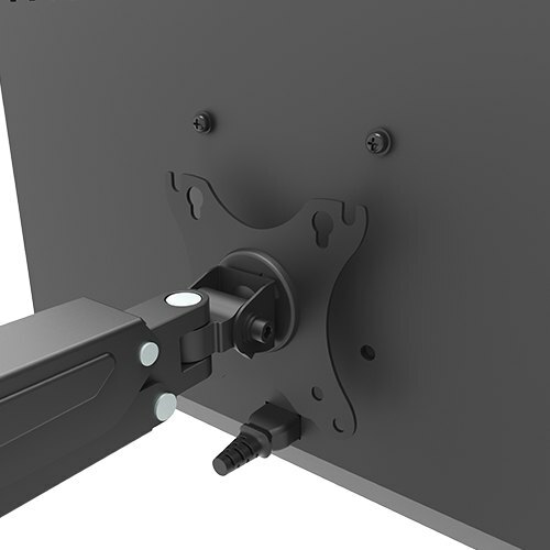 DUAL ARM TV LCD MONITOR DESK MOUNT BRACKET ARTICULATING SWIVEL GAS ...