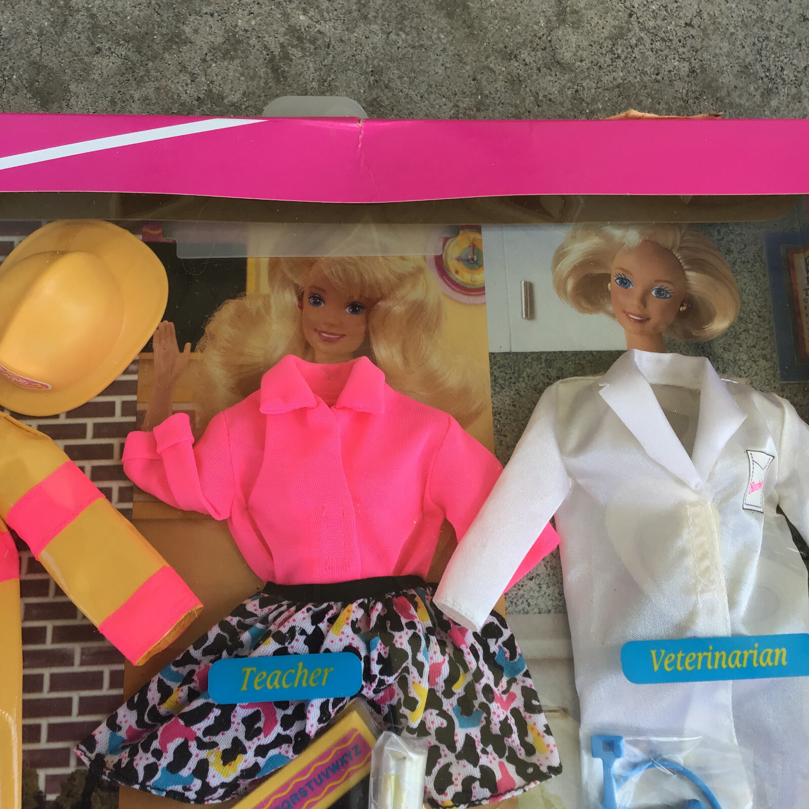 Vintage 1993 Barbie Fashion Set - Caring Careers, Firefighter Teacher ...