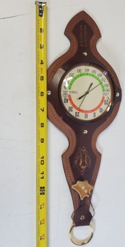 Vintage Japanese Citizen Thermometer Hygrometer Wrapped In Leather Rare ...