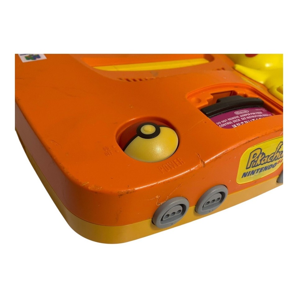 NINTENDO64 N64 Pokemon Pikachu Limited Orange W/Controller JAPAN Tested ...