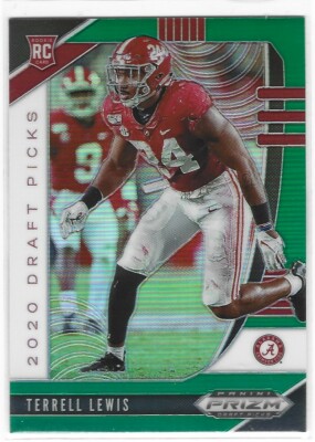 TERRELL LEWIS 2020 PRIZM DRAFT GREEN PRIZM ROOKIE RAMS ALABAMA CRIMSON TIDE S4 | eBay