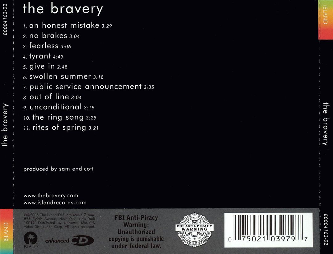 THE BRAVERY - THE BRAVERY NEW CD 75021039797| eBay