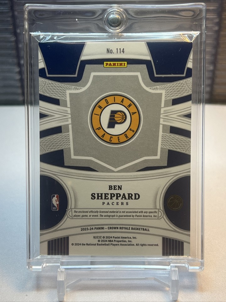 2023-24 Crown Royale Rookie Silhouettes Material Autograph Prime Ben ...