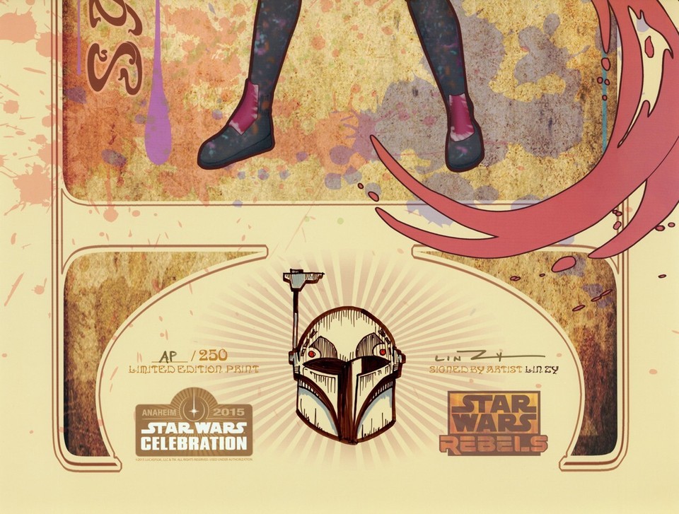 Lin Zy SIGNED 2015 Star Wars Celebration AP Art Show Print w/ Original ...