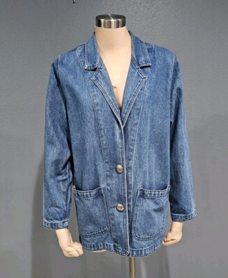 Vintage 80s APACHE Women Denim Jean Jacket M/L | eBay