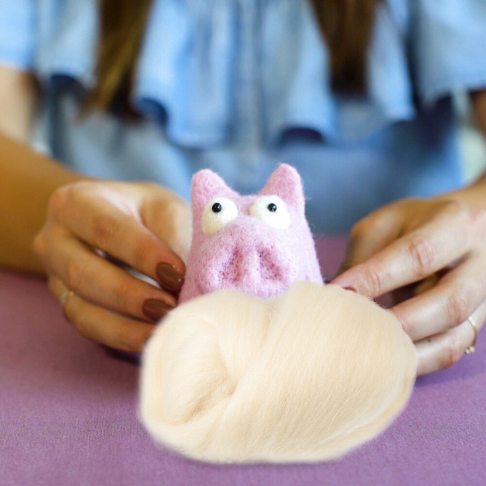 Needle Felting Crafts Wool Chunky Yarn Poking Strips Filling | eBay