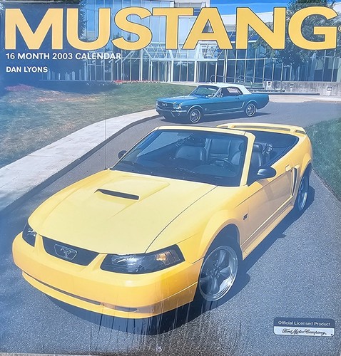 MUSTANG 16 month 2003 Vintage Calendar - original shrink wrap - MINT ...