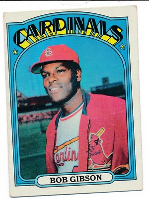 1972 Bob Gibson Baseball Card - St Louis Cardinals - TOPPS - Excellent ...