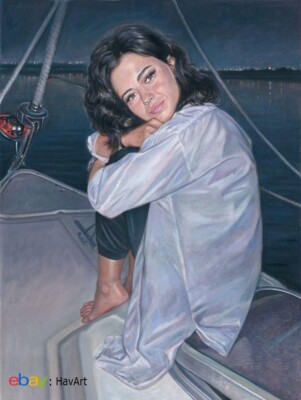 Custom original portrait from photo, woman portrait, man portrait kids ...