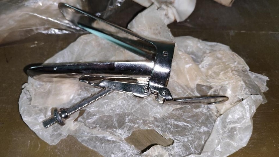 MEDICINE SURGICAL GYNECOLOGICAL SPECULUM VAGINAL Bivalve CUSCO ANTIQUE ...