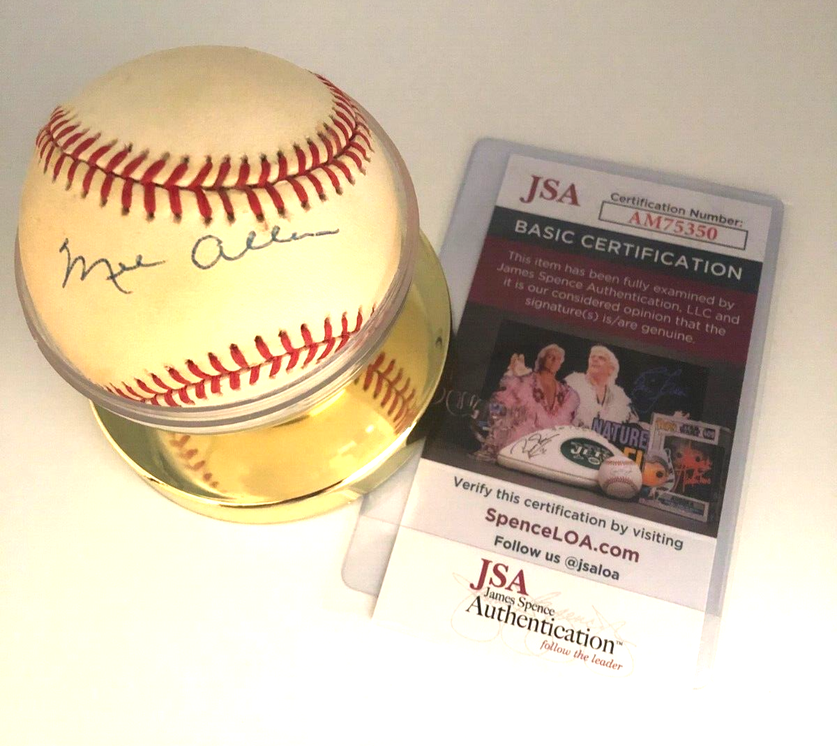 MEL ALLEN Signed OAM Bobby Brown Baseball-VOICE of the NEW YORK YANKEES ...