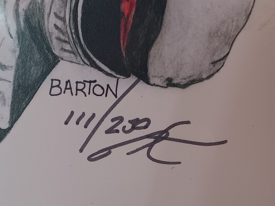 Brian Barton Signed WALTER PAYTON-Chicago bears 12x18 LE Lithograph ...