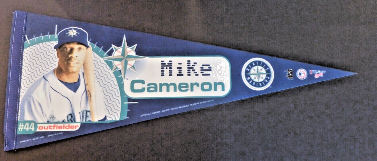 2001 Seattle Mariners Pennant Mike Cameron Outfielder WingCraft Sports ...