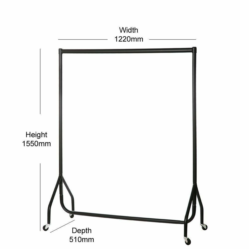 SUPER HEAVY DUTY CLOTHES RAILs 2ft 3ft 4ft 5ft 6ft GARMENT RACKs HOME ...