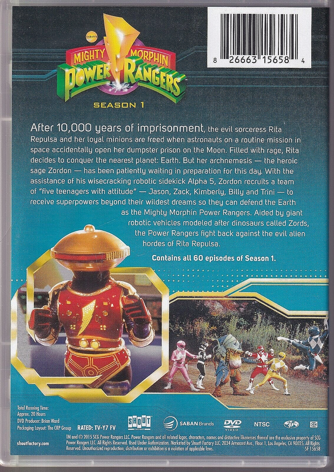 MIGHTY MORPHIN POWER RANGERS COMPLETE SEASON 1 [6- DVD Set 1993 / 2015 [I2] | eBay