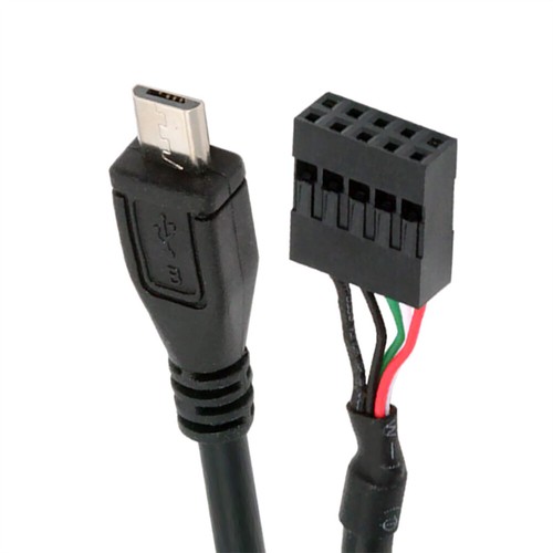 USB 2.0 Motherboard 9pin 10pin Header to Micro USB/Mini USB 5Pin Cable ...