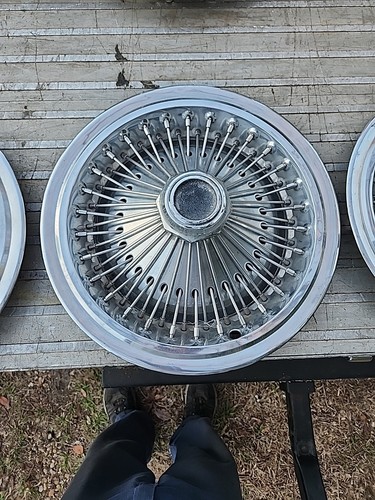 Set 4 Wire Spoke Wheel Covers 15" Hubcaps Hub Cap wheelcovers Dodge ...