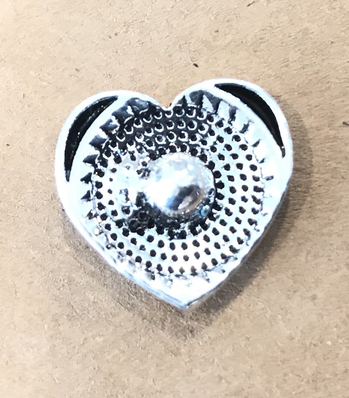 Blue Natural Stone Turquoise HEART Button Charm for Noosa Ginger Snaps ...