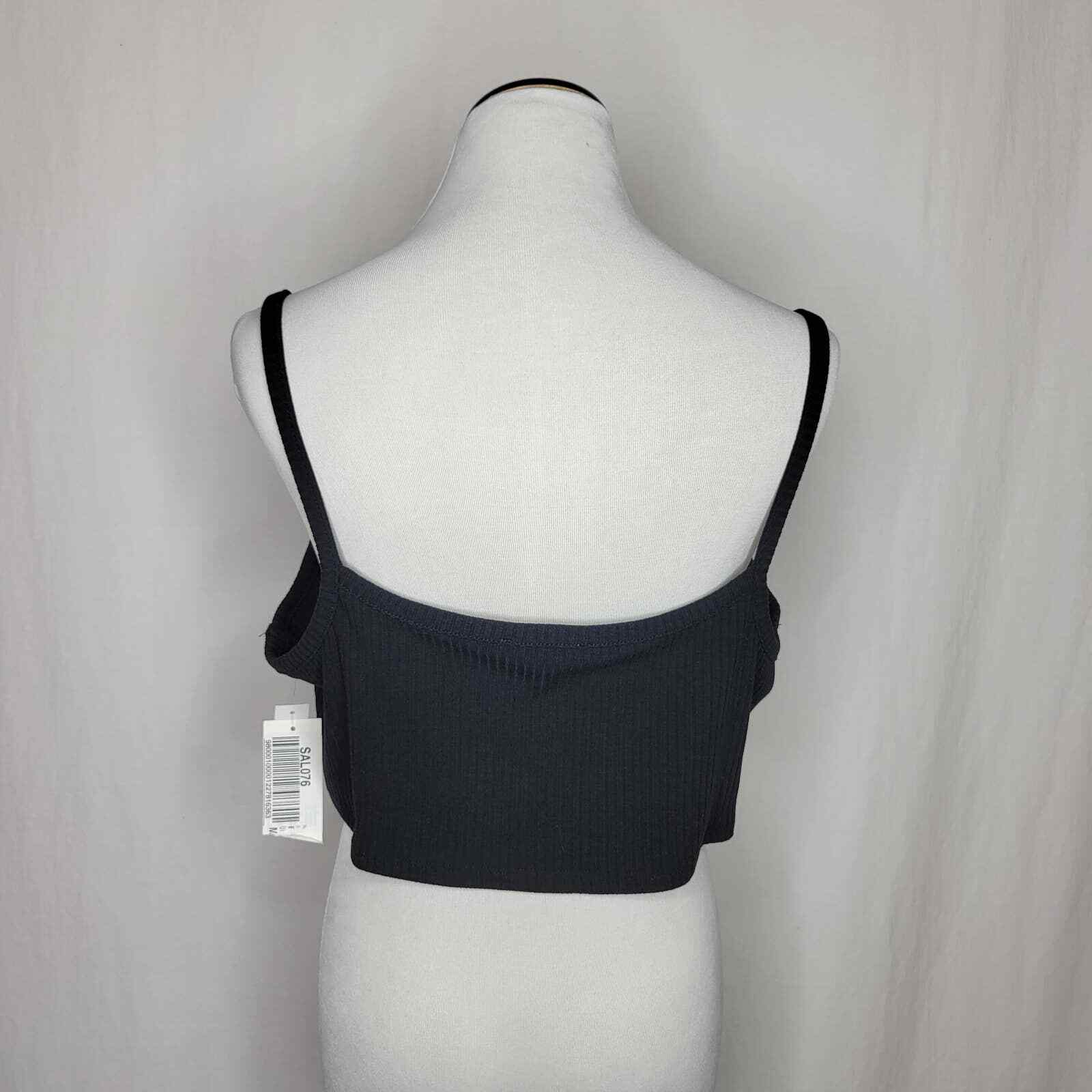 Bar III Ribbed-Knit Crop Top Deep Black NWT $20 Plus Size 1X | eBay