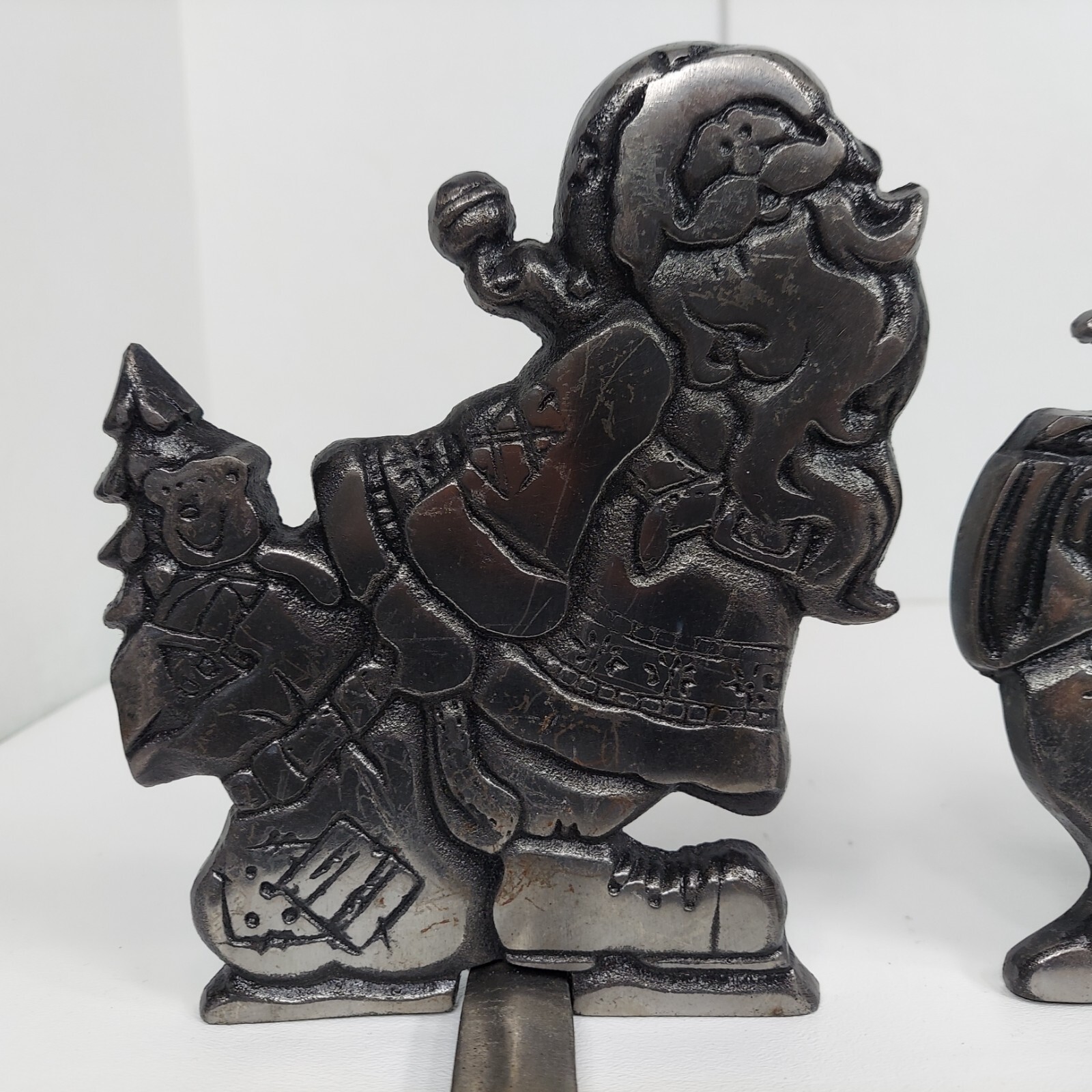 Grandeur Noel Holiday Christmas Stocking Holders Set/4 Heavy Pewter ...