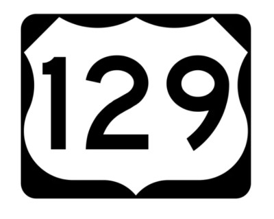 3" us route 129 highway sign road bumper sticker decal usa made | eBay