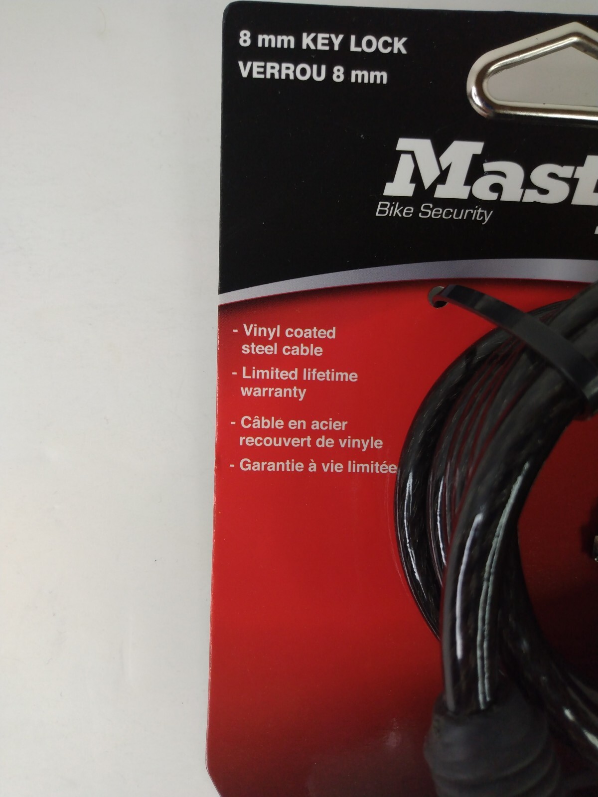 Master Lock Bike Lock With Security Vinyl Coated 8mm Steel Cable 5ft | eBay