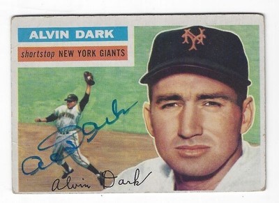 Autographed AL DARK New York Giants 1956 Topps Card #148 - COA | eBay