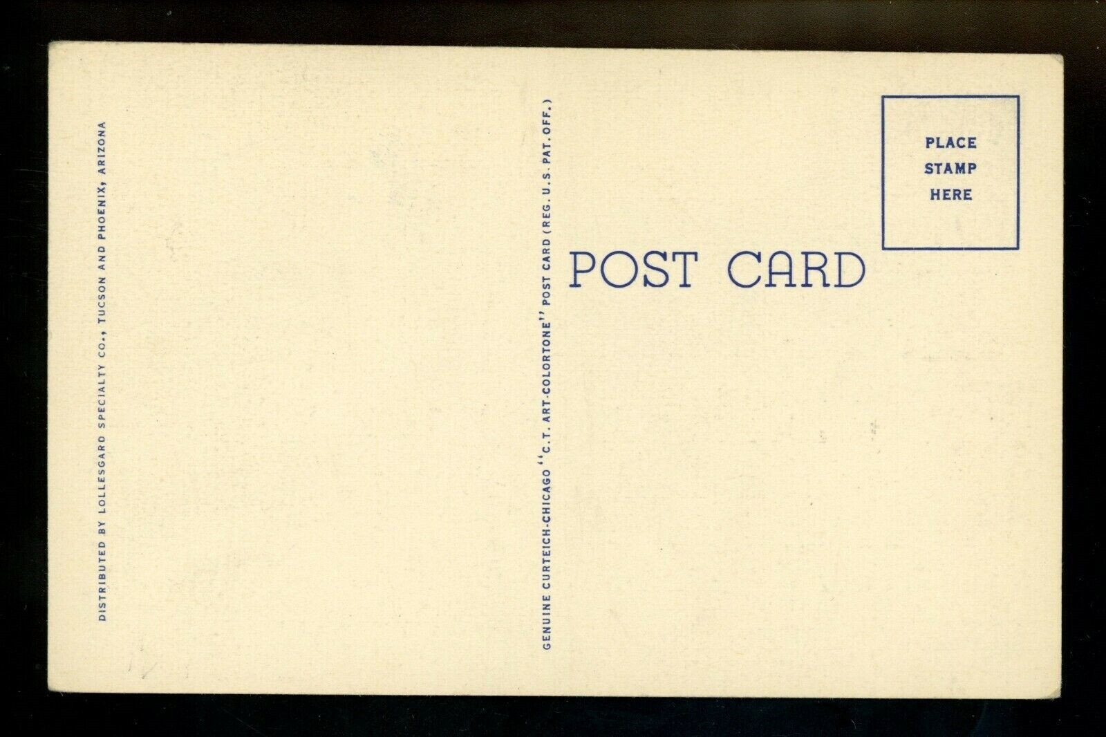 Post Office postcard Arizona AZ Yuma flag cars trees woman columns ...