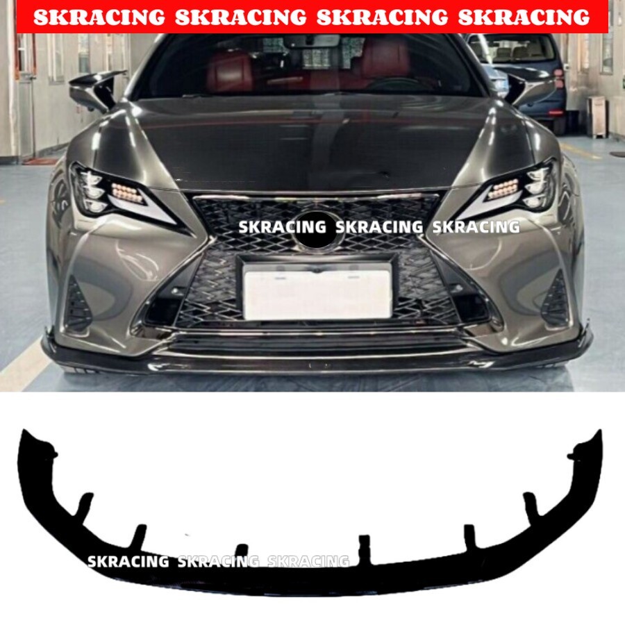 For Lexus RC300 RC350 F-Sport 2019+ Glossy Black Front Bumper Lip ...