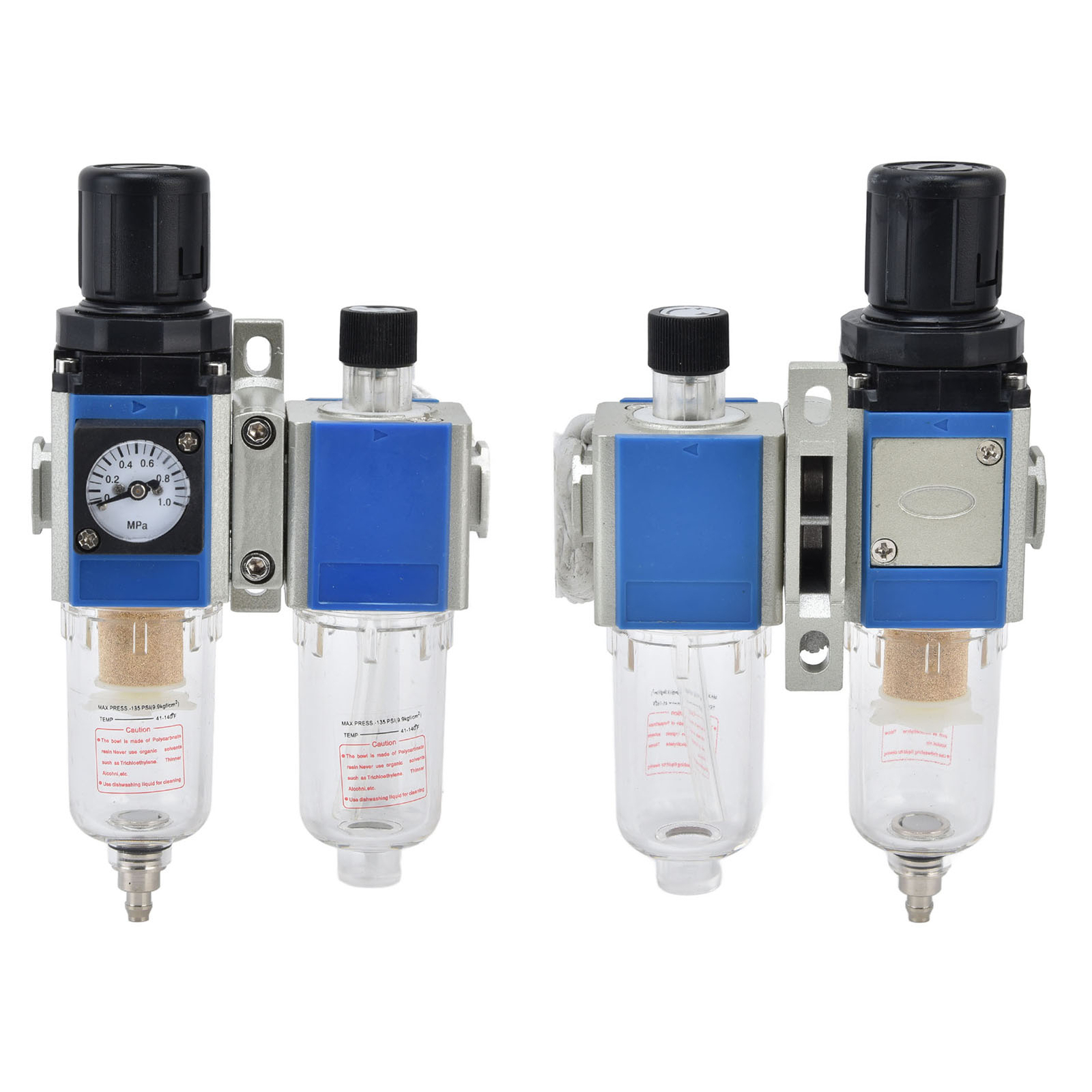 PT1/8 PT1/4 Air Compressor Flow Filter Pressure Regulator Lubricator ...