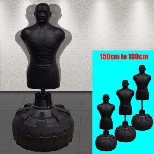 Silicone Skin Free Standing Human BOB Boxing Punching Dummy Bag - Black ...