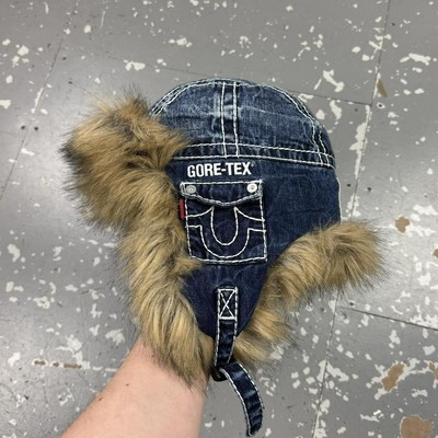 Supreme x True Religion FW 22 GORE-TEX Denim Trooper Hat Blue | eBay