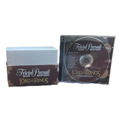 LORD OF THE RINGS TRILOGY TRIVIAL PURSUIT DVD GAME PARTS PIECES CARDS ...