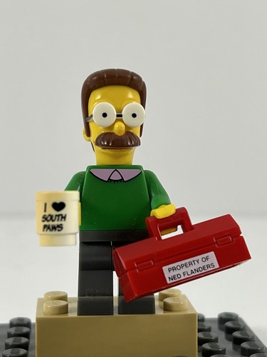 LEGO 71005 The Simpsons Series 1 Ned Flanders W/ Cup & Toolbox (SIM013 ...