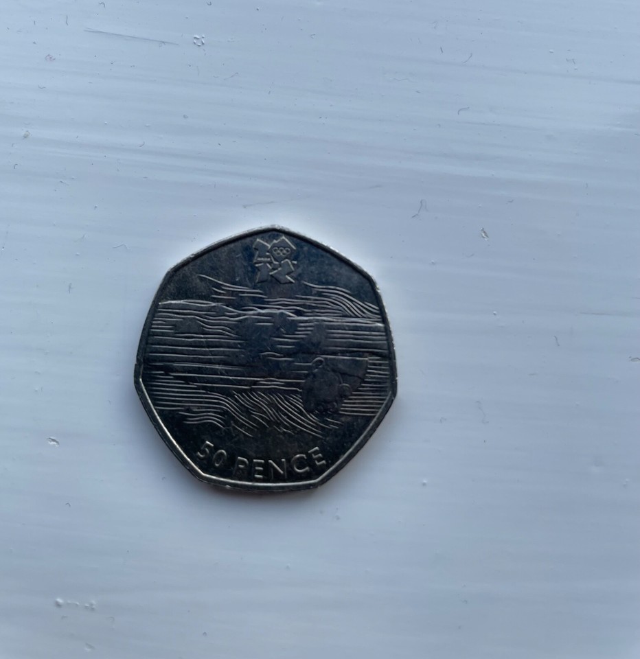 Rare 50p coin 2011 London Olympic Games Aquatics Swimmer Swimming | eBay