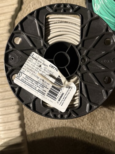 500 ft. #12 White Stranded 12 Gauge 12 AWG THHN Wire | eBay