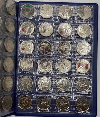 🎁Canadian Quarter 25C Collection Set 96 Coins 1967 - 2025 - Colour ...