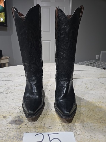 Dan Post 3200 Boots Western Black Leather Women's Size 7.5 M | eBay