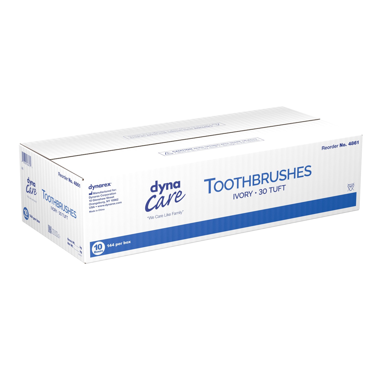 Dynarex Toothbrush White Adult Soft 4861 1440 per Case | eBay