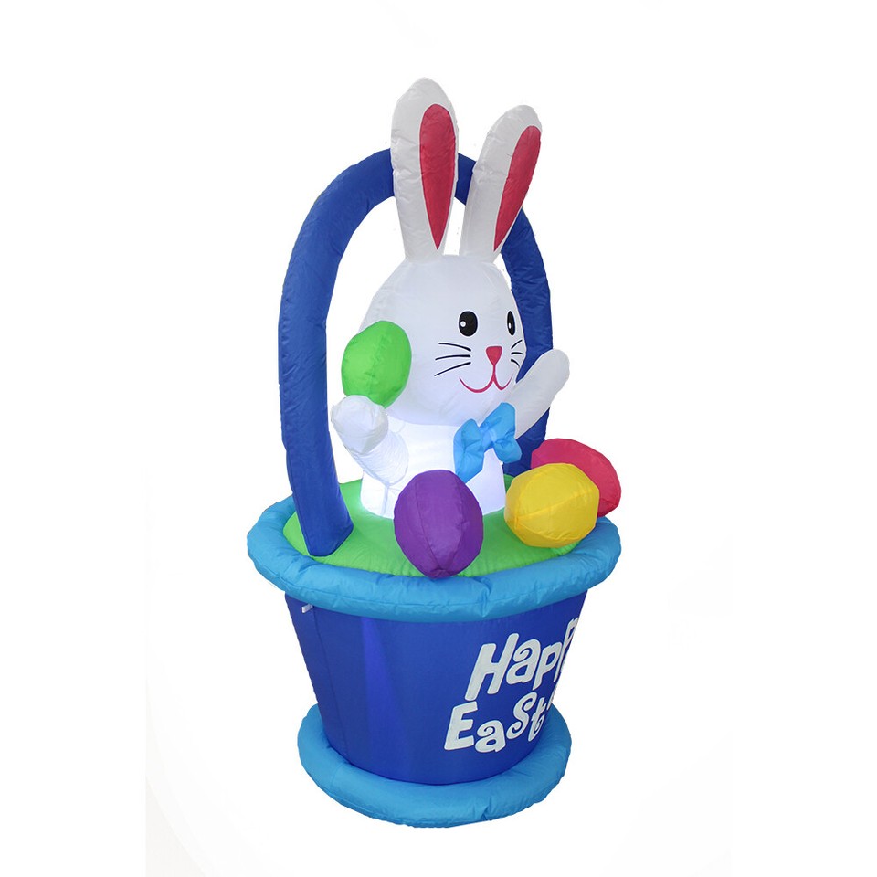 Easter Decorations Outdoor Inflatable Airblown Easter Bunny Easter Eggs ...
