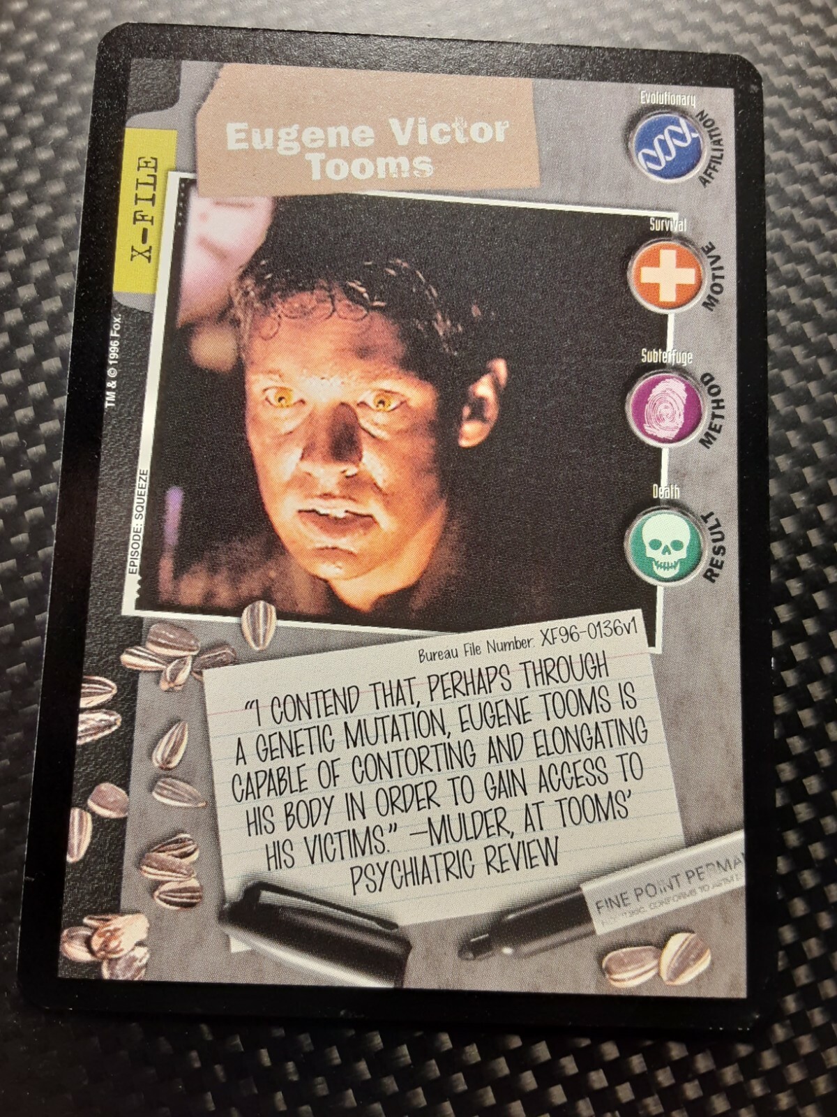 USPC The X-Files CCG - Premiere - Case Card #136 - EUGENE VICTOR TOOMS ...