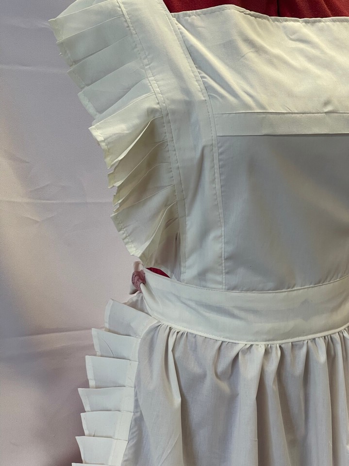 RETRO VINTAGE VICTORIAN STYLE FULL APRON / PINNY - CREAM (FC205V) | eBay UK