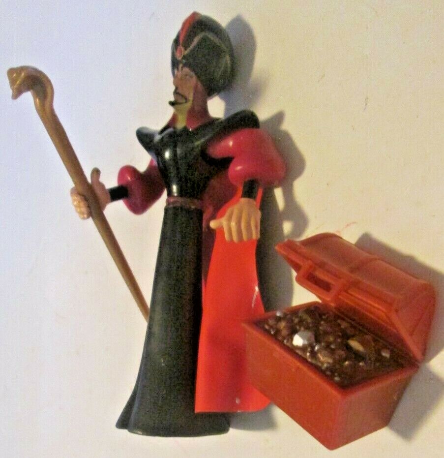 Aladdin JAFAR with cape Action Figure 5.5" w Staff & Treasure chest ...