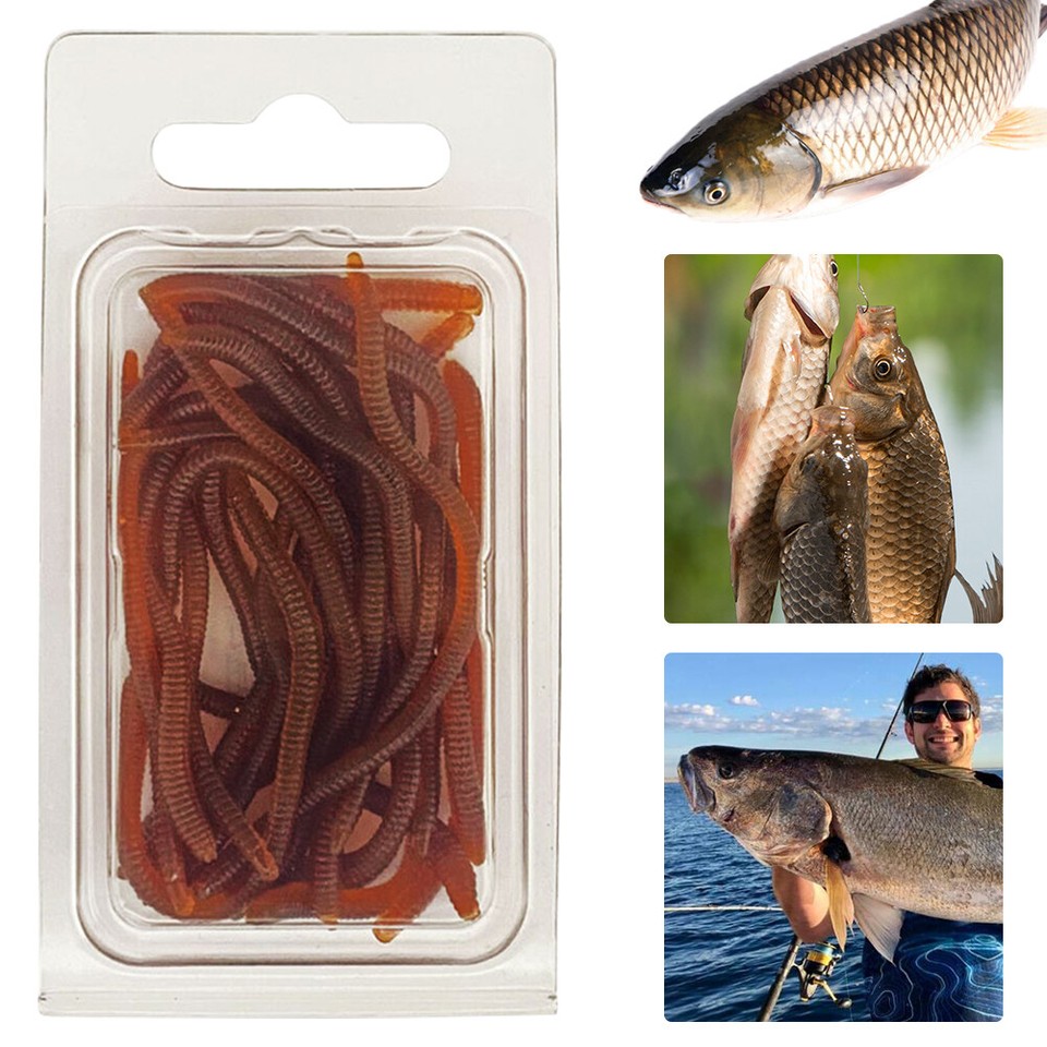 20Pcs Earthworm Bait Bass Fishing Worms 8/10cm Drop Shot Worms for ...