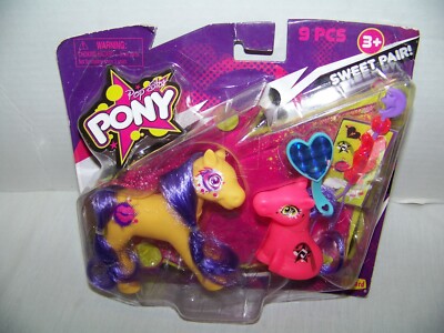 LANARD TOYS POP STAR PONY SWEET PAIR. NEW. PONY TAILS, MY LITTLE PONY ...