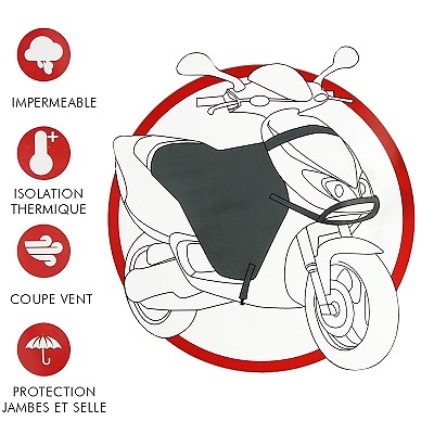 Tablier Protection Hiver Scooter Couvre Jambes Universel Froid pluie ...
