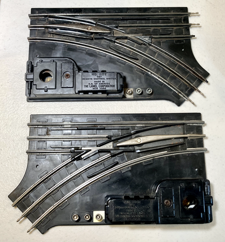 Set of Lionel No. 1122 Postwar 027 Gauge Remote Control Track Switches ...