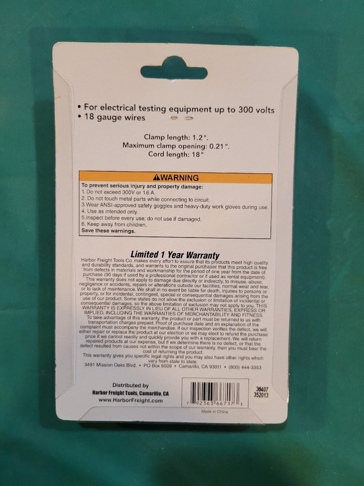 CEn-Tech 18" Low Voltage Multi-Colored Test Leads Set of 10 in 5 Colors ...