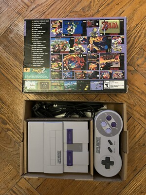 Super Nintendo Classic Edition W/2 Controllers & 24 Games | eBay