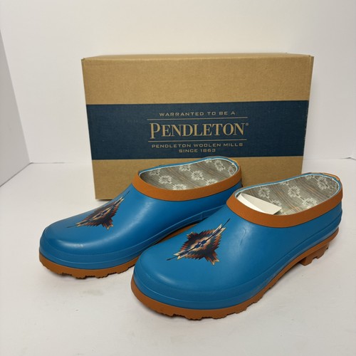 Pendleton Rubber Clogs New Women’s Size 8 Turquoise Garden Farm Ranch ...